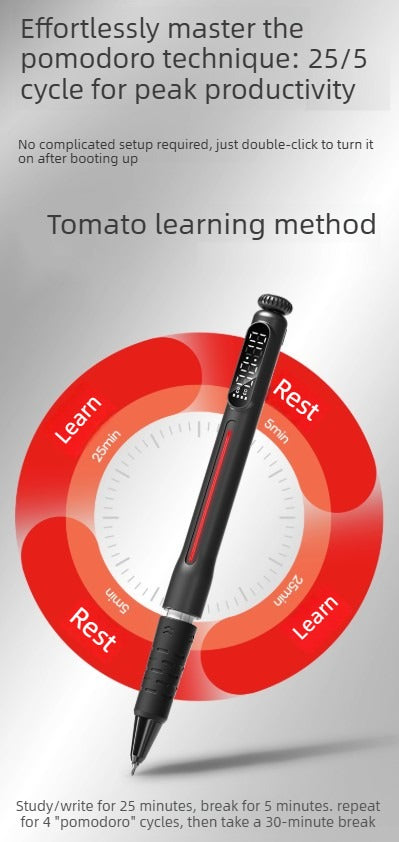 World's First Time Pen Visual Timer Pen Quick-Pull Retractable Pomodor ...