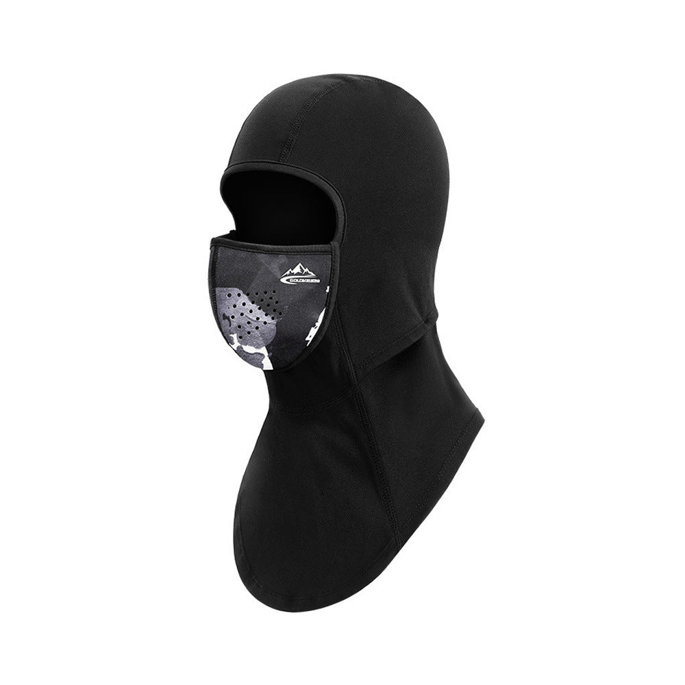 One-second Magnetic Attachment Face Mask Hood Inner Fleece lining with ...