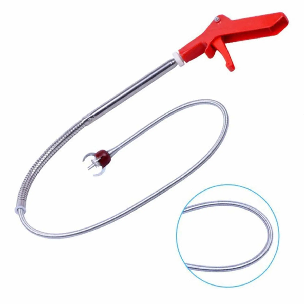 1.8M Telescoping Toilet Auger Grabber Tool Toilet Snake Clog Remover f ...