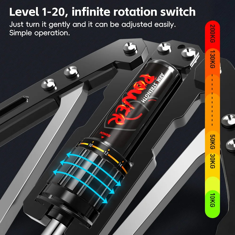 Adjustable Hydraulic Resistance Arm Trainer Chest/Back Muscle Exercise ...