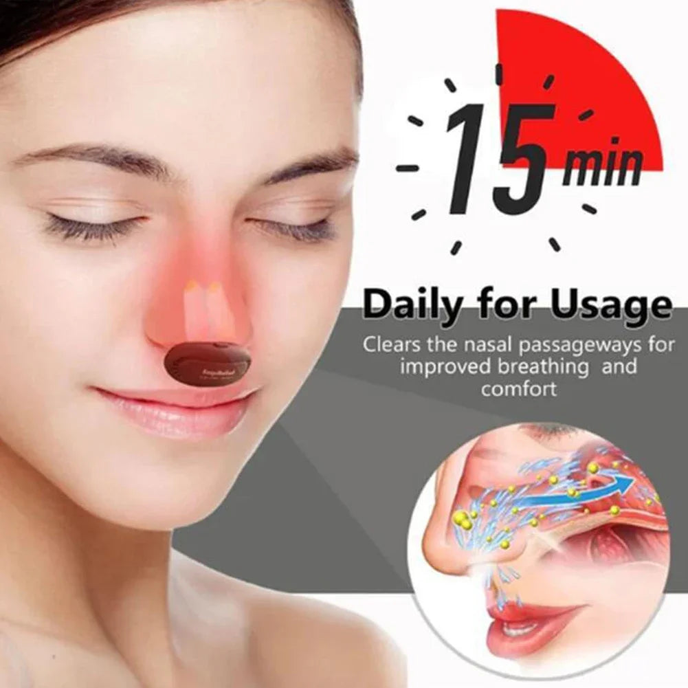 Cordless Red Light Nasal Therapy Device Rhinitis Relief Tool Low Frequ ...