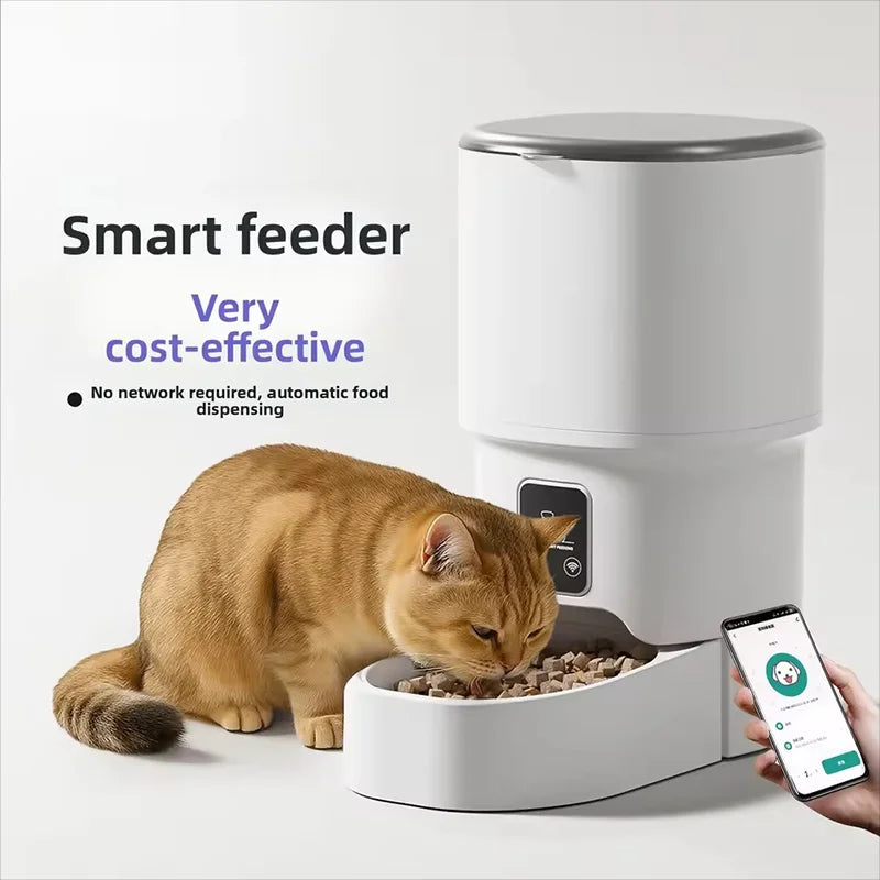 4L WIFI Smart Pet Feeder Automatic Timer Quantitative App Remote Feedi ...