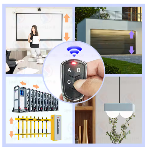 433MHz Clone Remote Control Wireless Fixed Rolling Code RF Transmitter ...