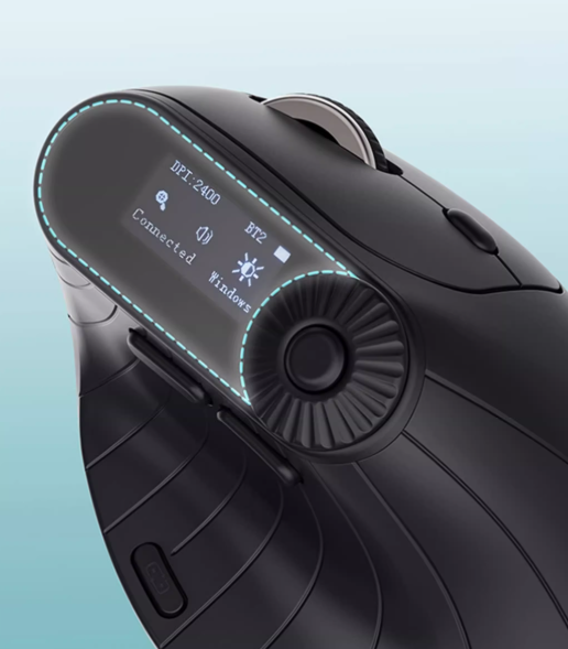 Smart Display Multi-Function Rotary Knob New Vertical Grip Mouse Ergon ...