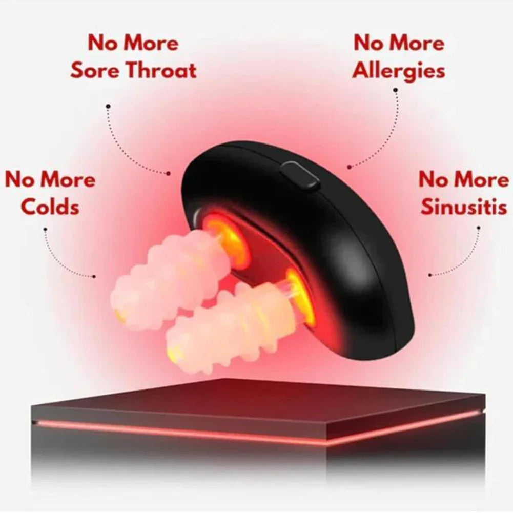 Cordless Red Light Nasal Therapy Device Rhinitis Relief Tool Low Frequ ...